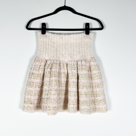 LoveShackFancy | Skirts | New Loveshackfancy Bibi Wool Metallic Tweed ...